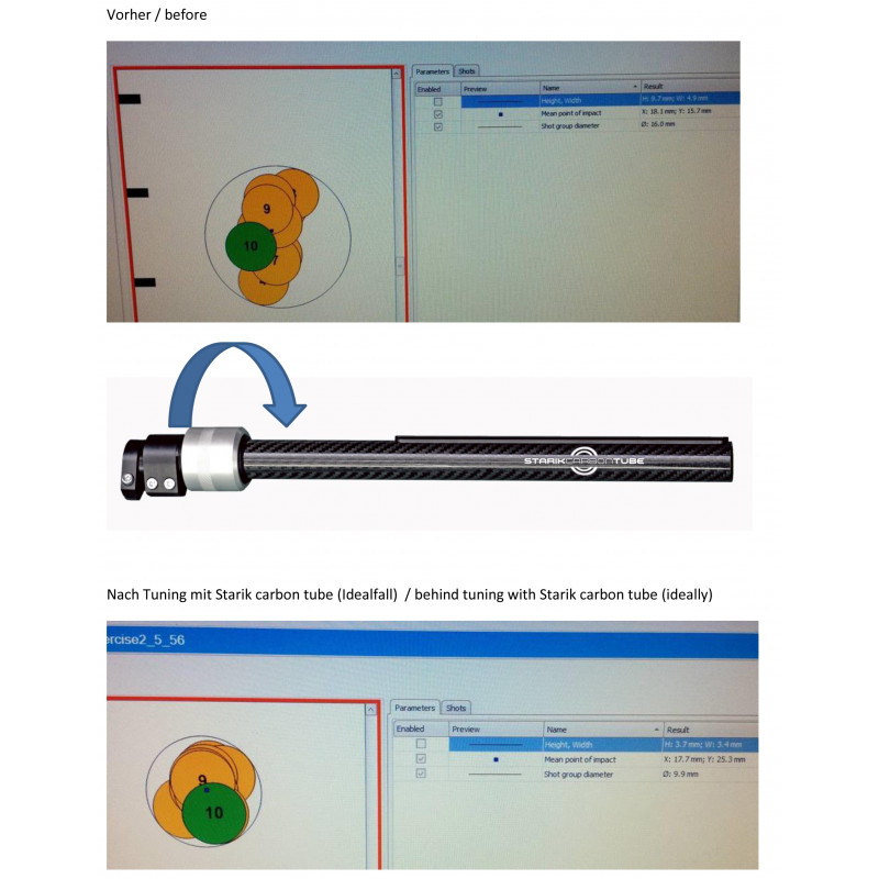 Starik carbon tube, running sleeve
